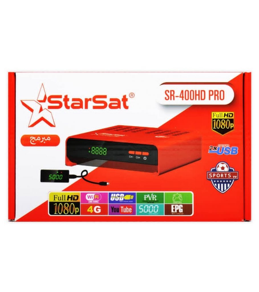 رسيفرات استارسات مبرمج SR-400HD PRO 1080P 4K digital satellite receiver ...